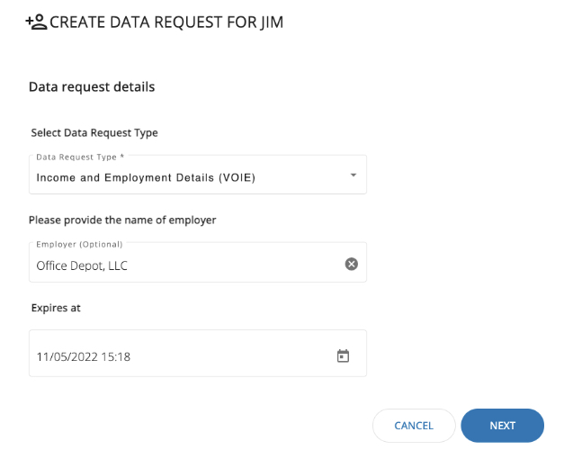 Creating a Data Request – MeasureOne